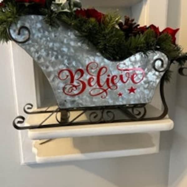 Sleigh Centerpiece - Etsy