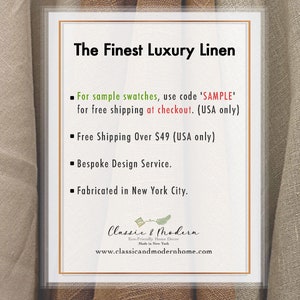 Double Width 100% Natural Rustic Sheer Linen Fabric / 118" Width ...