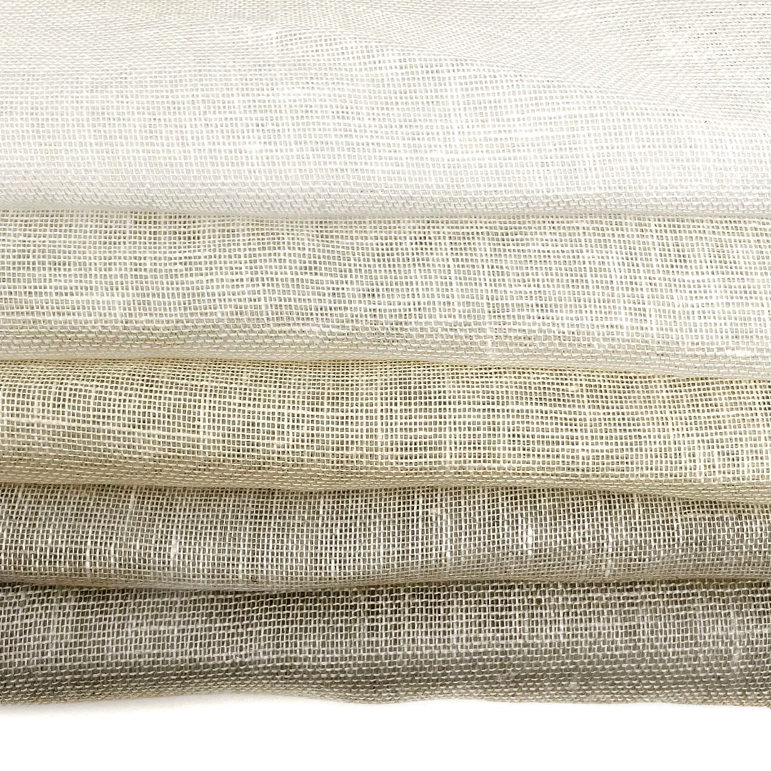 Natural Rustic Sheer Linen Fabric / 58" Width / CL1050 - Etsy