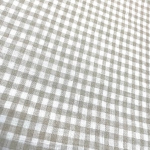Checkered Pattern 100% Natural Linen Fabric by the Yard / 57" Width ...