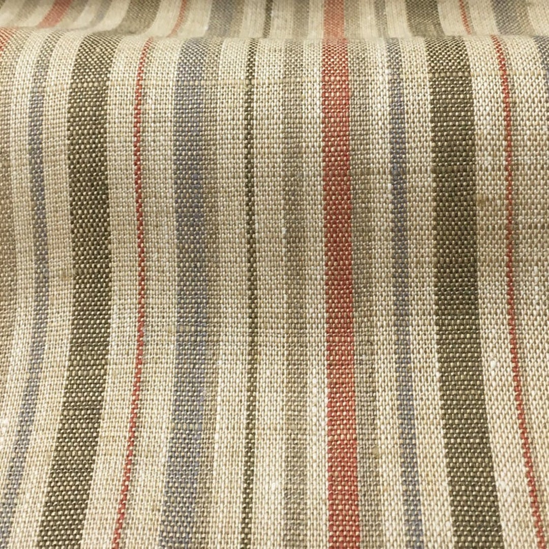 Multi-color & Beige 100% Linen Fabric by the Yard, 56"width, CL1089 - Etsy