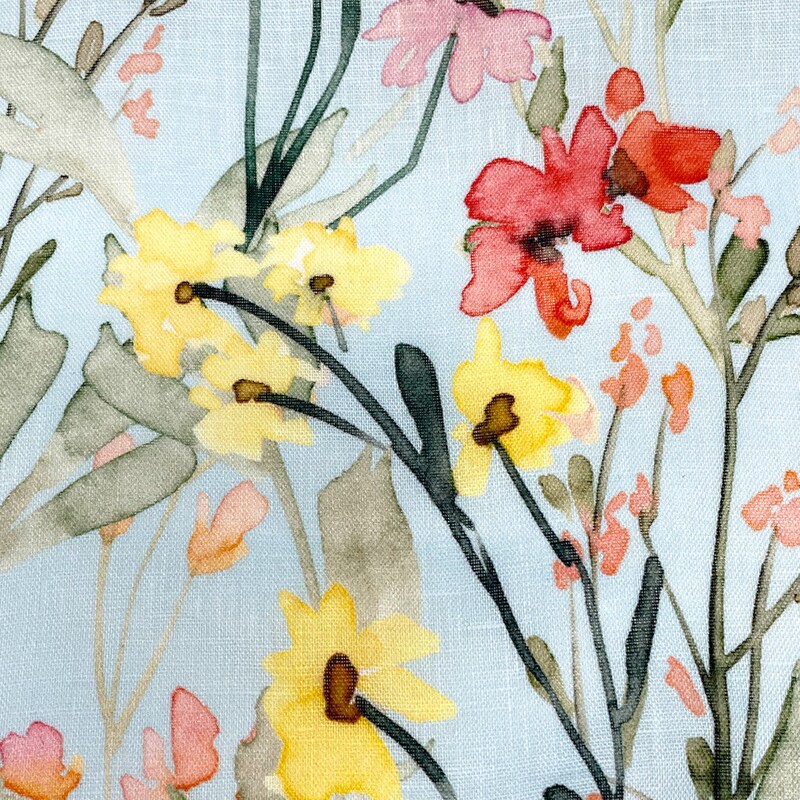 Floral Linen Fabric - Etsy