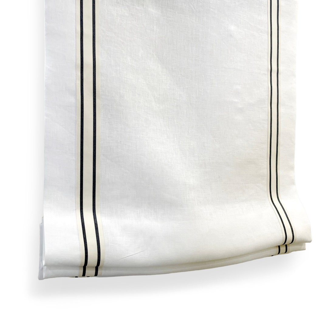 Black Striped Beige Decorative Trims 100% Linen Custom Made - Etsy