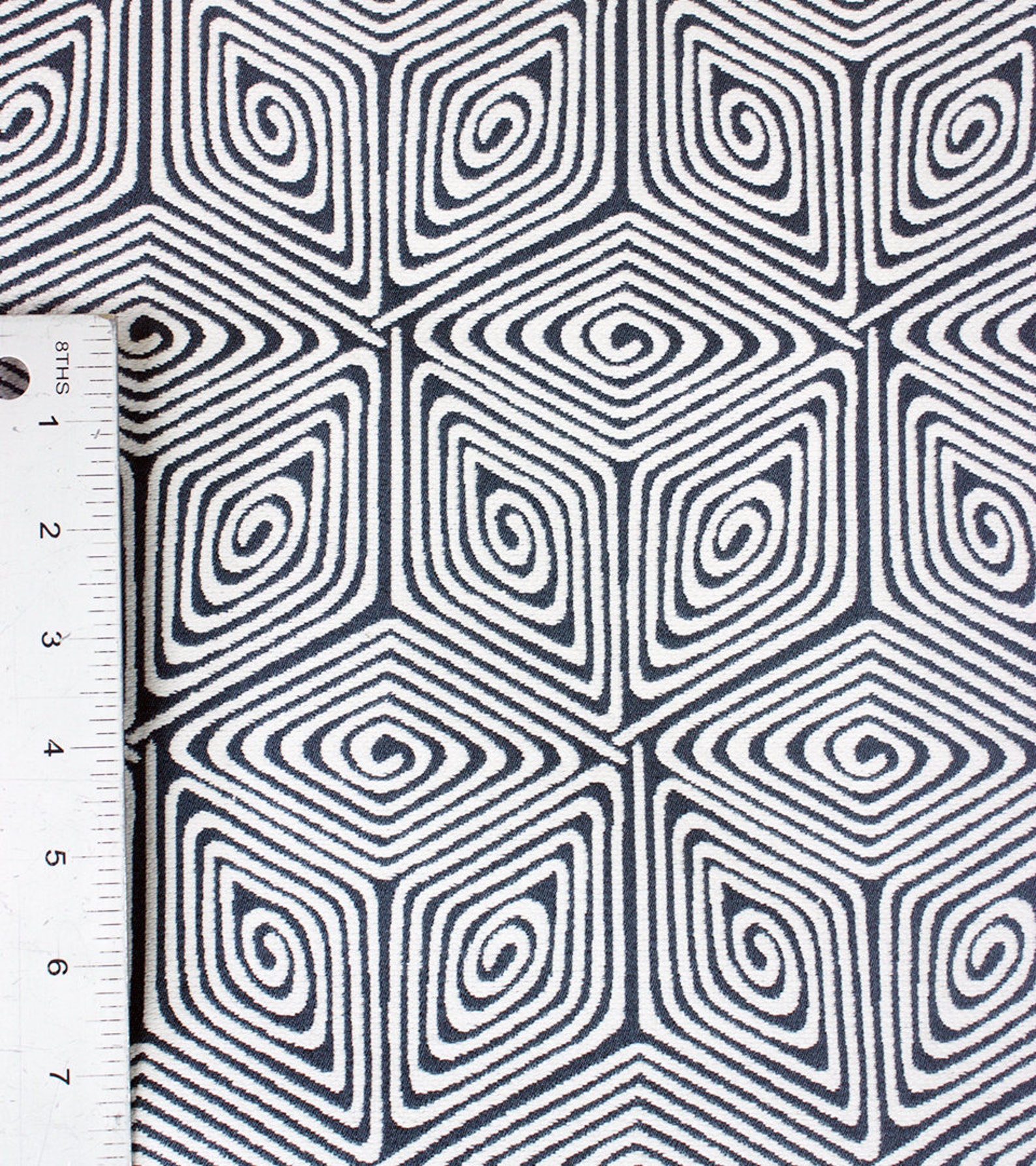 White Gray Geometric Patten Flat Roman Shades Modern Diamond Cubes ...