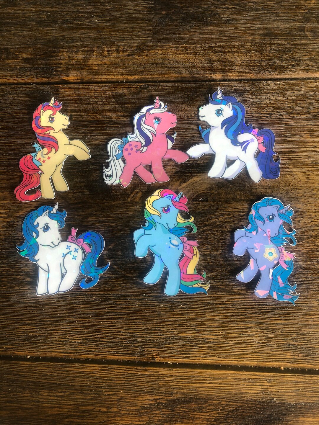 6 Pack Holographic Pony Sticker Packmlp Inspired - Etsy