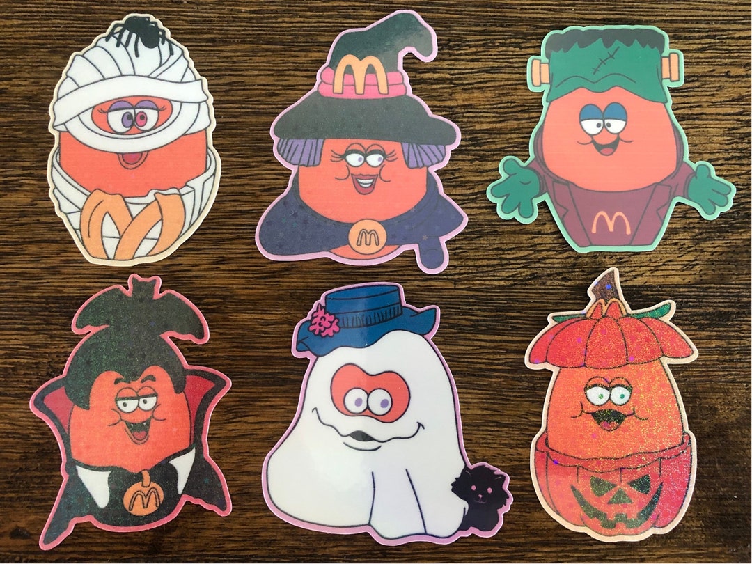 6 Pack Halloween Nuggets Retro Fast Food Happy Meal Sticker Pack~ - Etsy