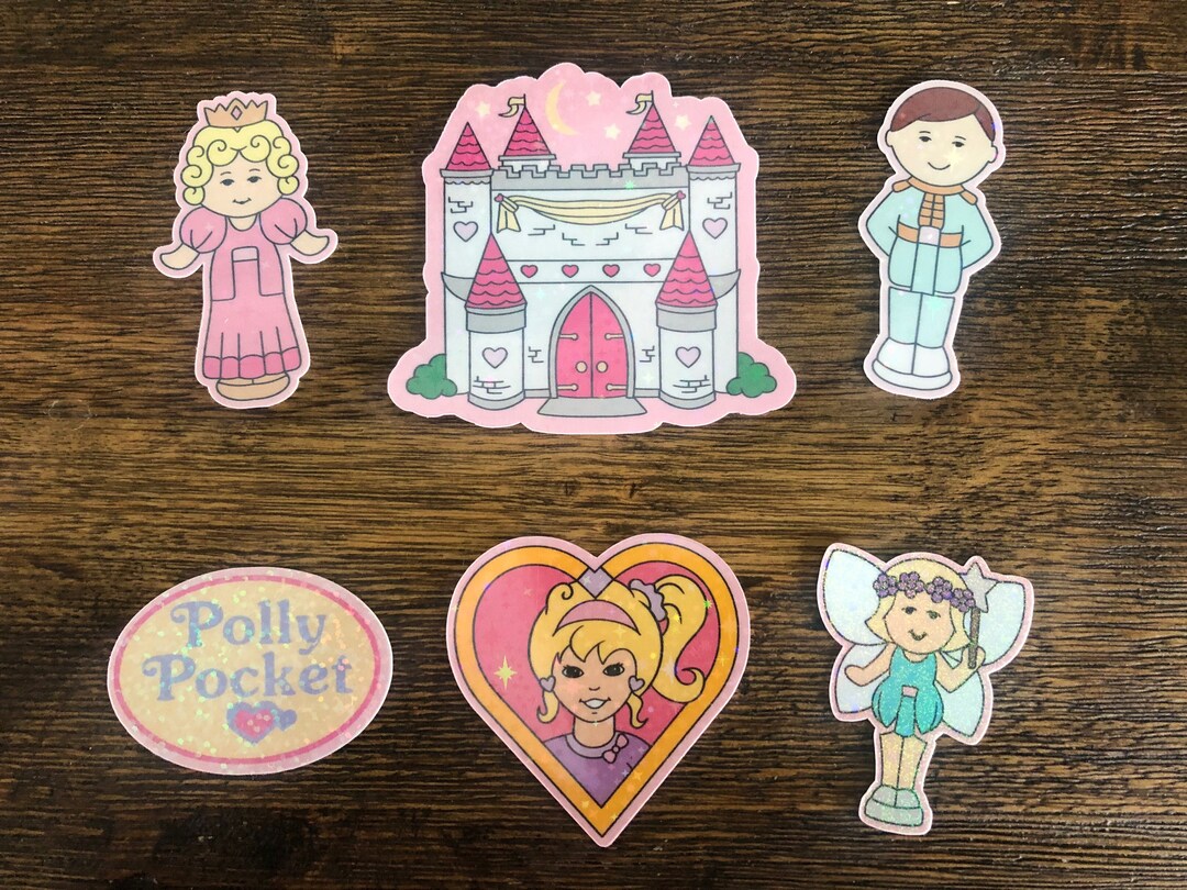 6 Pack~large Holographic Princess Castle Polly Pocket Stickers! - Etsy