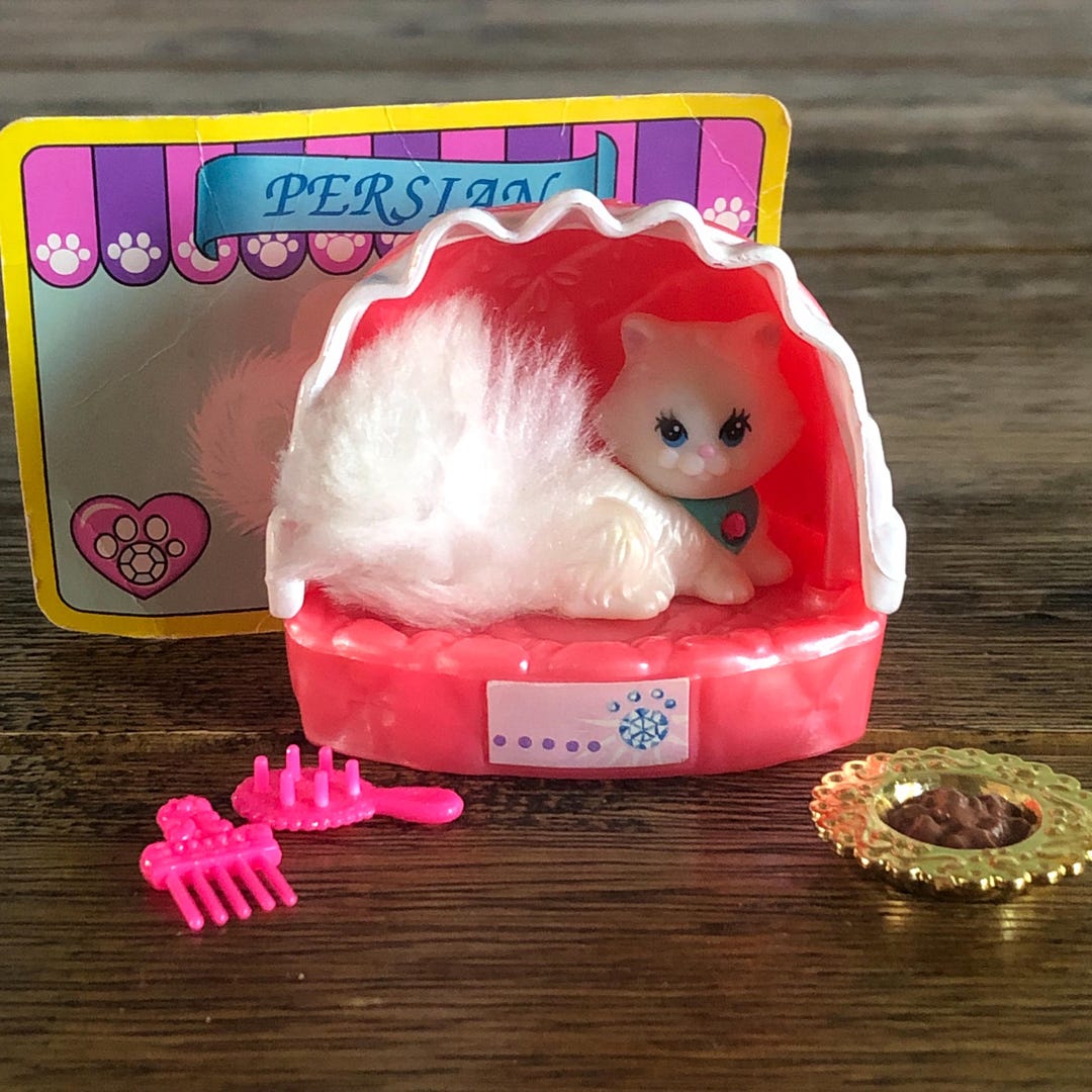 Vintage 1994 Kenner Littlest Pet Shop “white Persian Cat” *COMPLETE ...