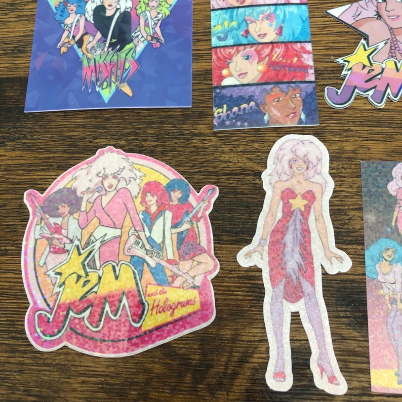 Jem Inspired Rainbow Holographic Stickers *YOU CHOOSE* - Etsy