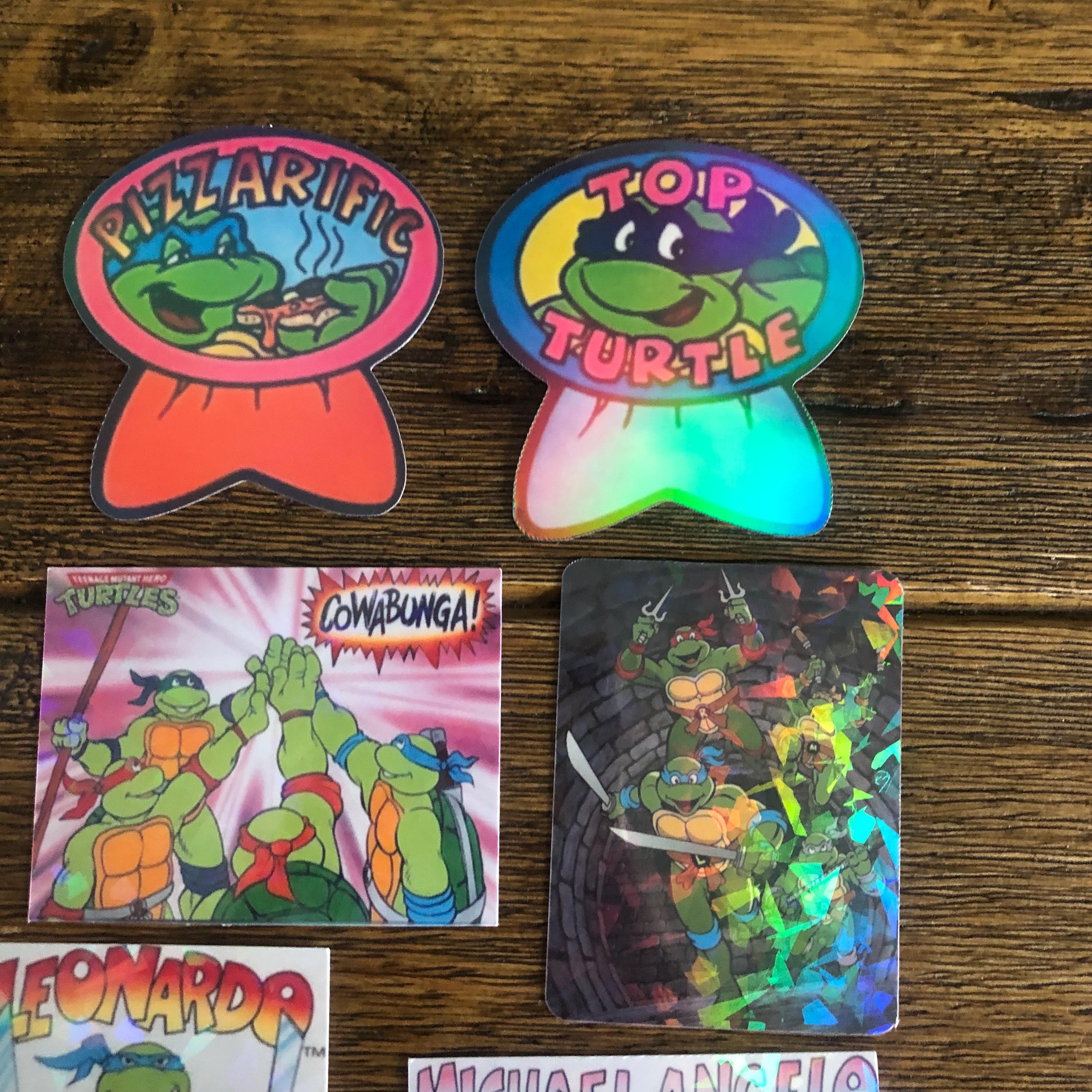 Vintage Style Holographic TMNT Inspired Stickers! *YOU CHOOSE* - Etsy