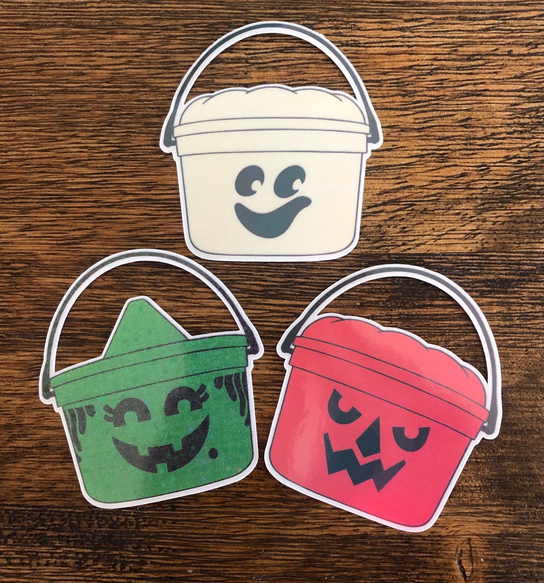 3 Pack 80’s Halloween Buckets Retro Fast Food Happy Meal Sticker Pack ...