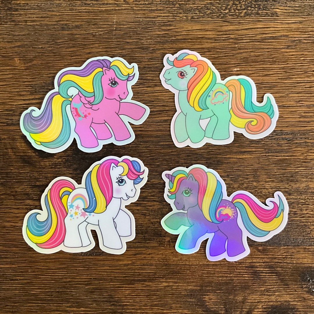 4 Pack Holographic Rainbow Baby Pony Sticker Pack~mlp Inspired~ - Etsy
