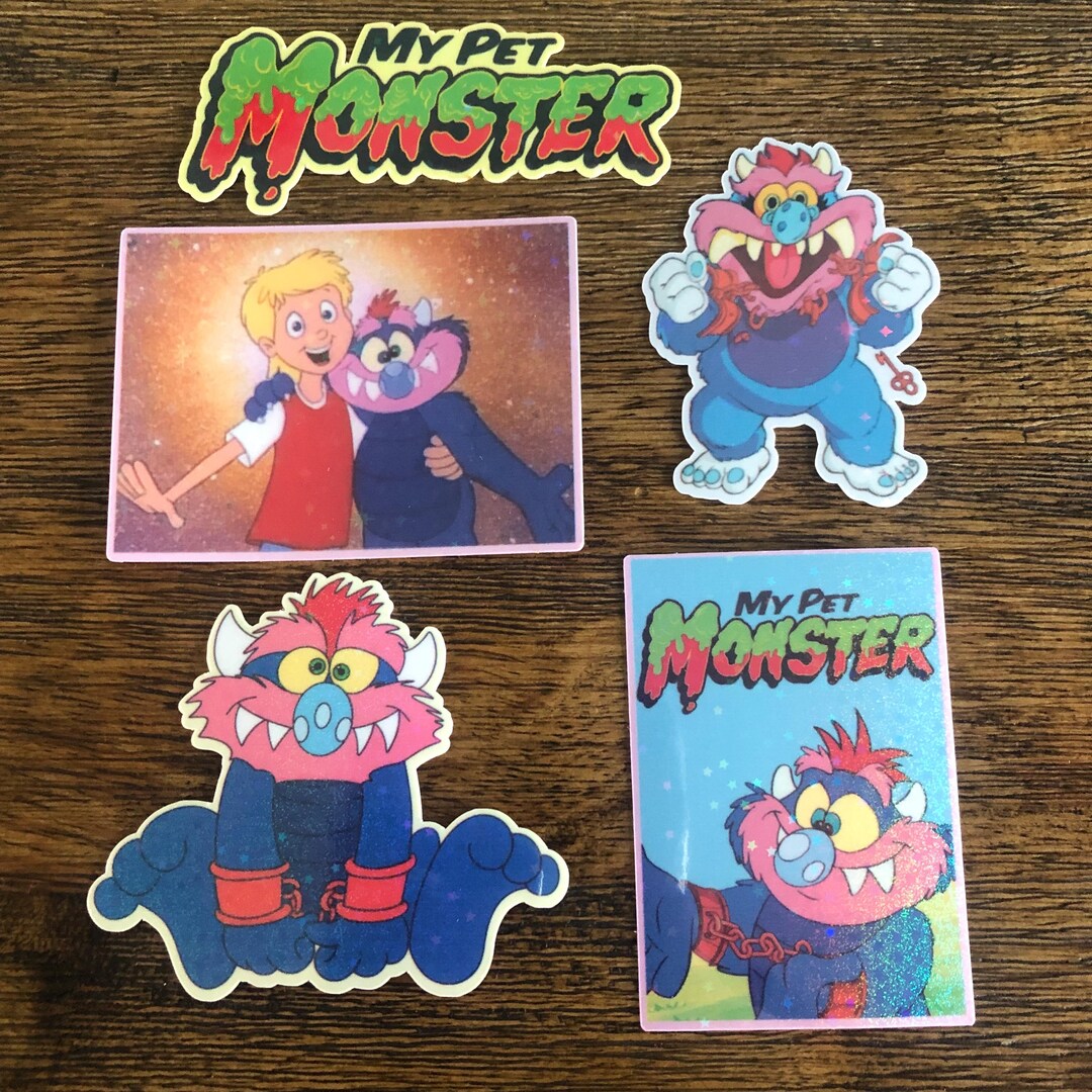 Vintage Style Holographic My Pet Monster Inspired Stickers! *YOU CHOOSE ...