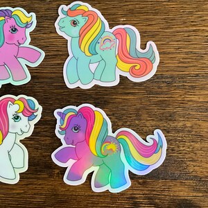 4 Pack Holographic Rainbow Baby Pony Sticker Pack~mlp Inspired~ - Etsy