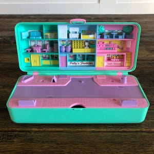1989 Vintage Polly Pocket high Street Money Box Variation COMPLETE W ...