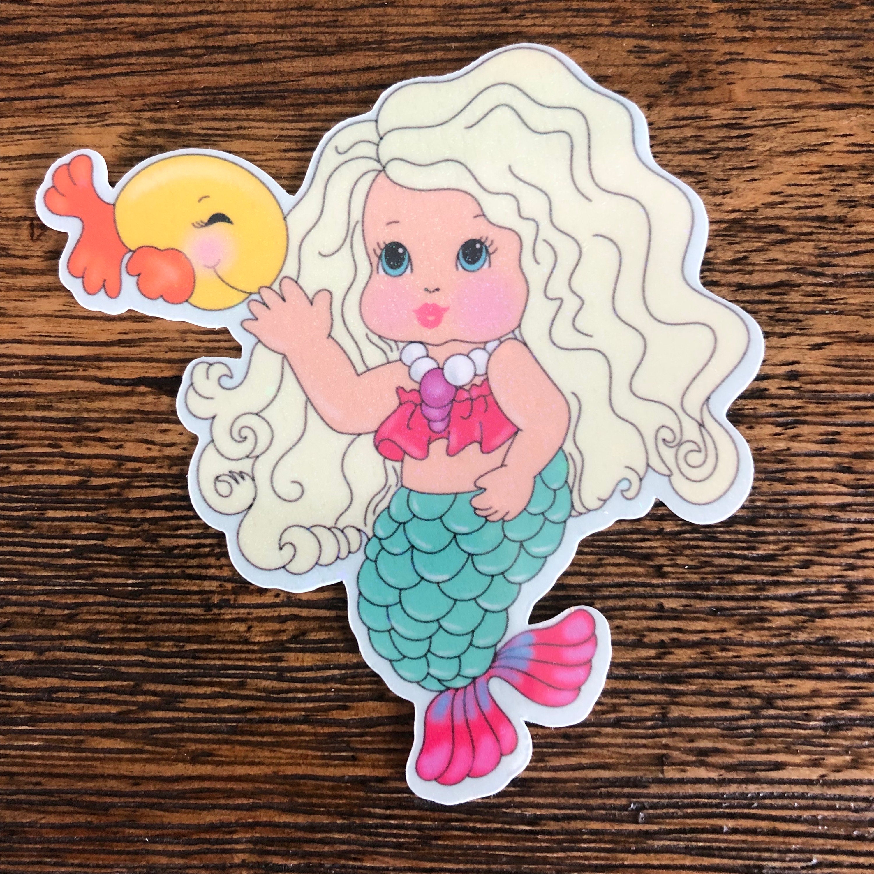 8 Pack Holographic Sweet Sea Doll Sticker Pack~ - Etsy