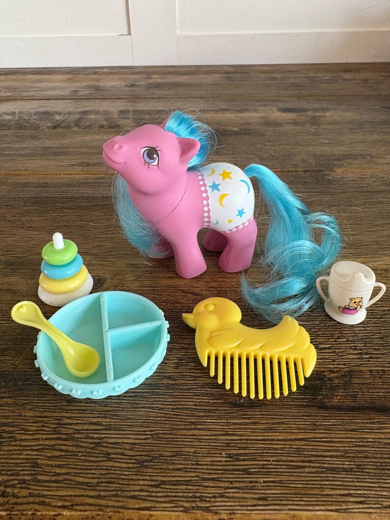 G1 Vintage My Little Pony Fancy Pants “baby Starburst” W/accessories ...