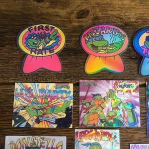 Vintage Style Holographic TMNT Inspired Stickers! *YOU CHOOSE* - Etsy