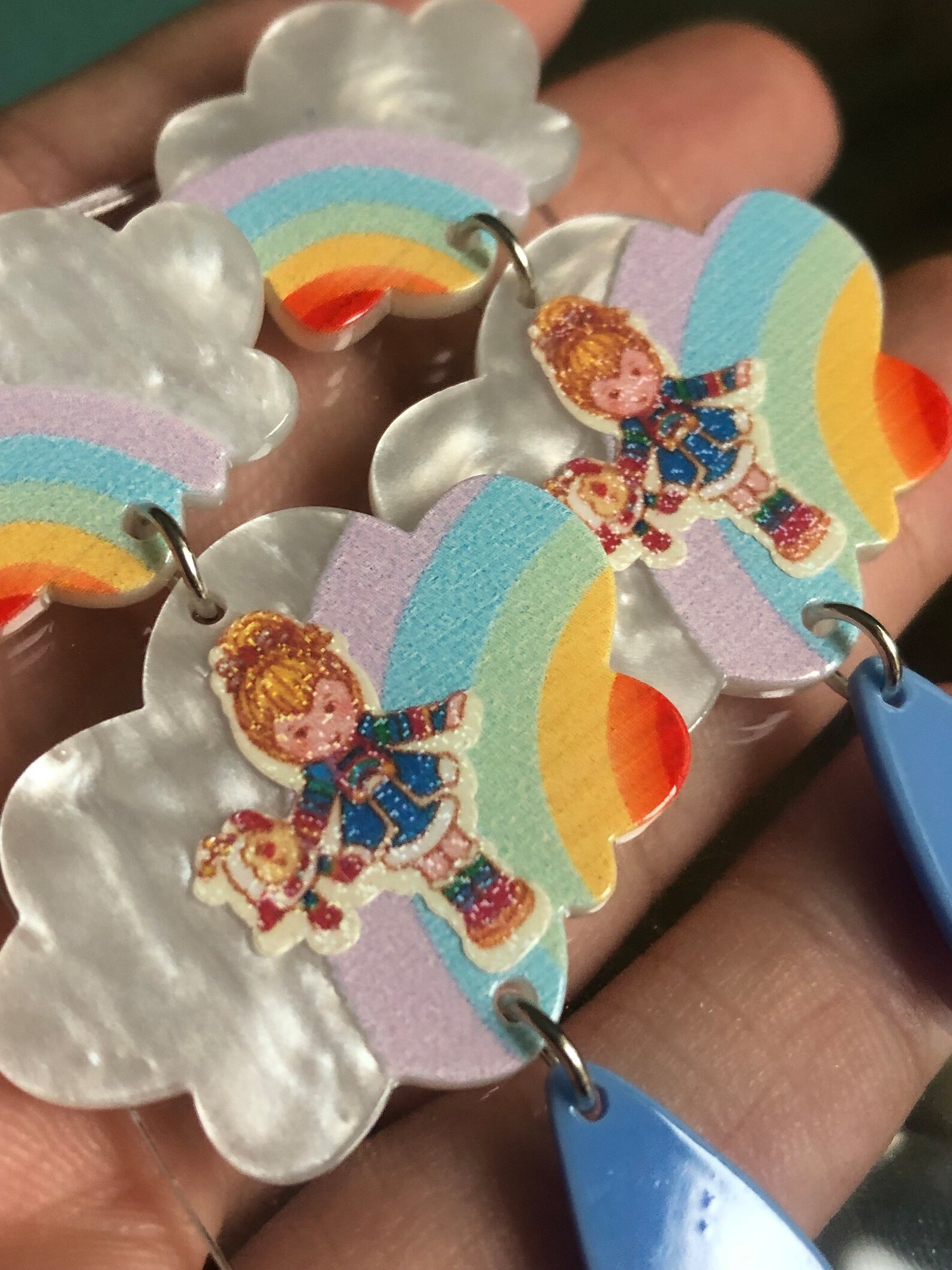 Hand Made Polly Pocket Rainbow Brite Mashup Inspired Acrylic Rainbow ...