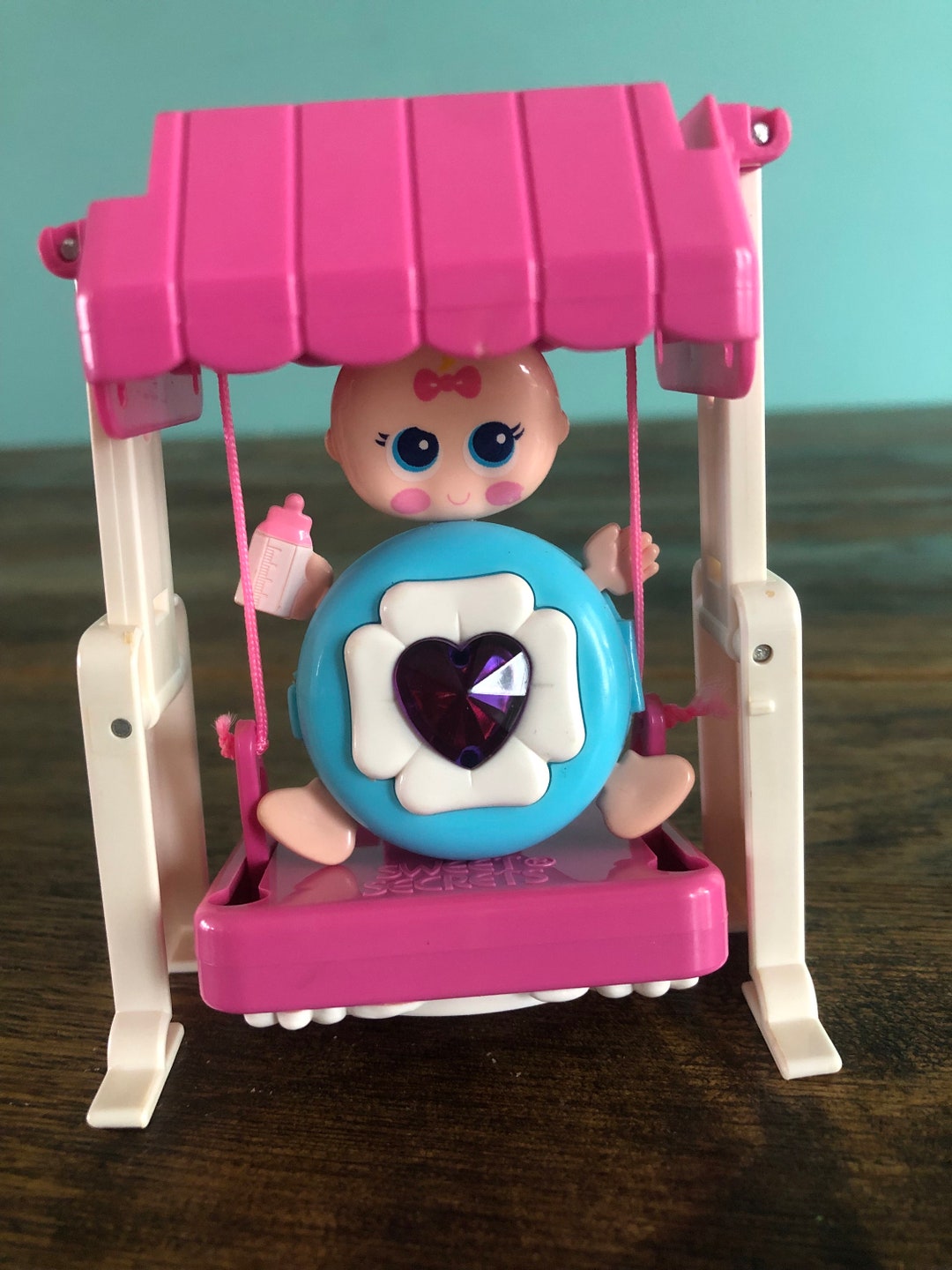 Vintage 1984 Galoob Sweet Secrets Locket Baby Swing- *complete ULTRA ...