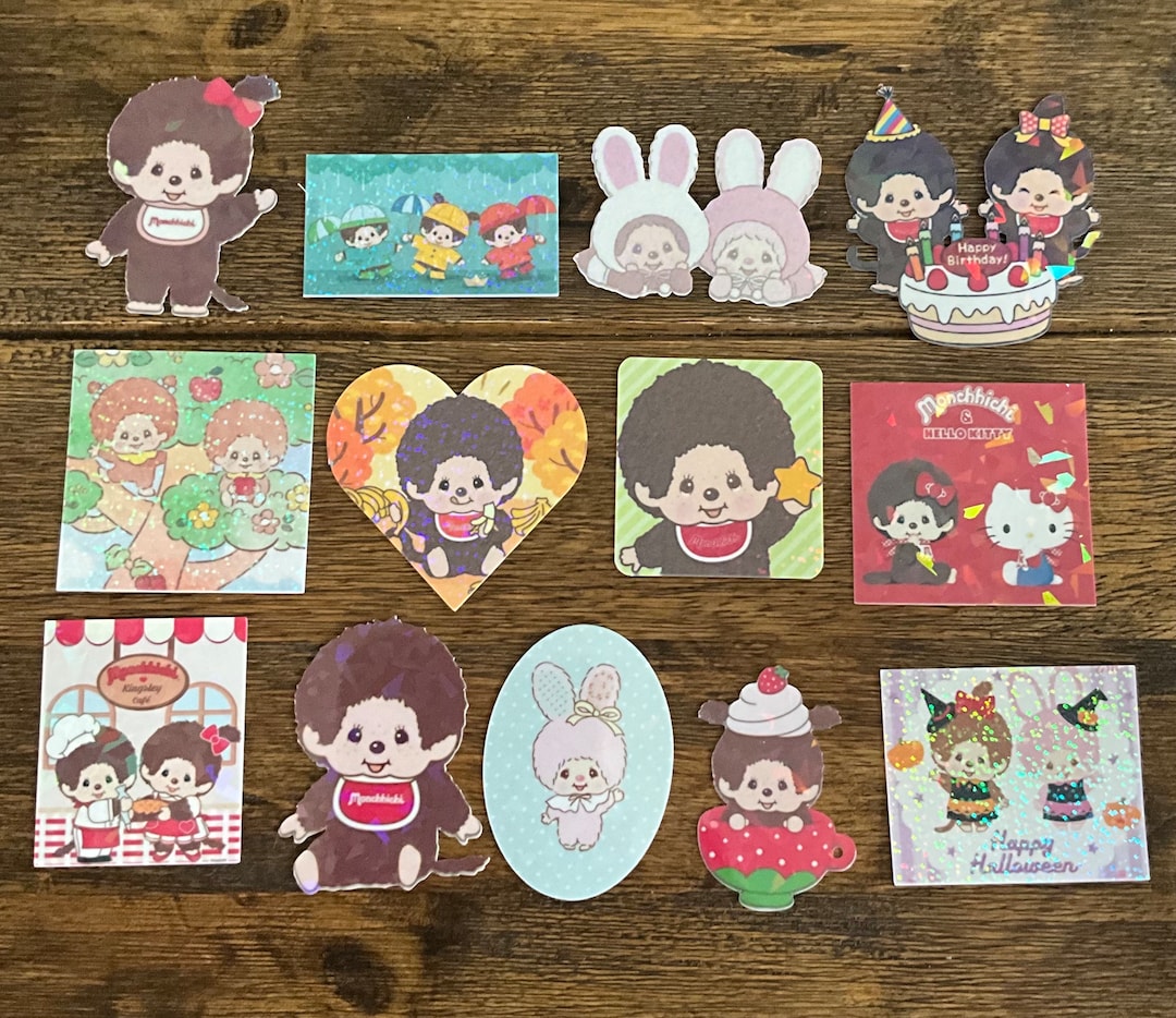 Vintage Style Holographic Monchhichi Inspired Stickers! *YOU CHOOSE #2 ...