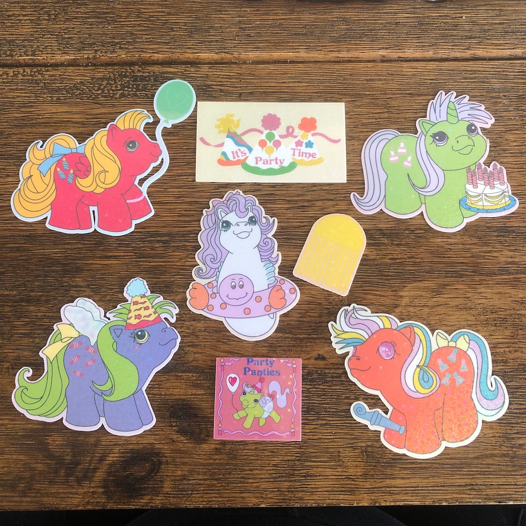 8 Pack Holographic Newborn Party Pack Sticker Pack~mlp Inspired~ - Etsy
