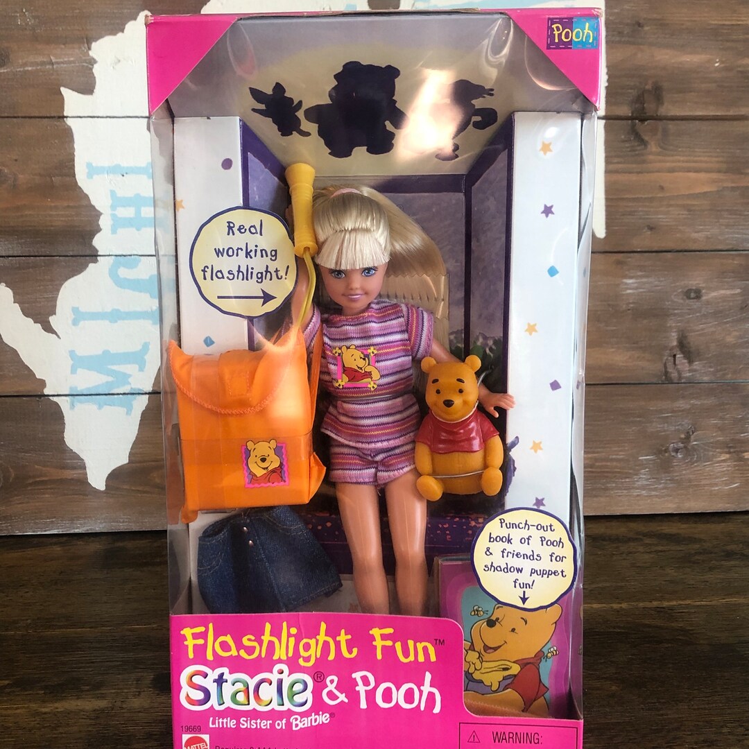 1995 Vintage “flashlight Fun Stacie & Pooh” Barbie *MIB* - Etsy