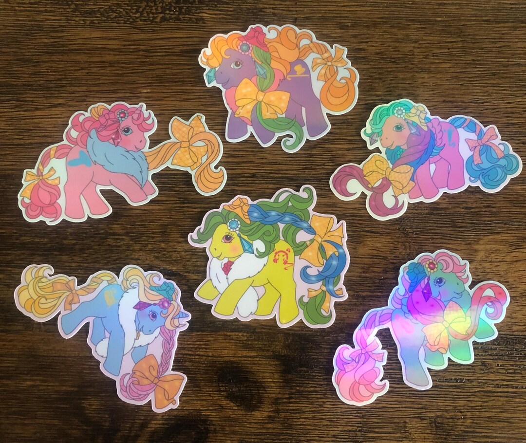 6 Pack Dance N Prance Ponies Holographic Pony Sticker Pack~mlp Inspired ...