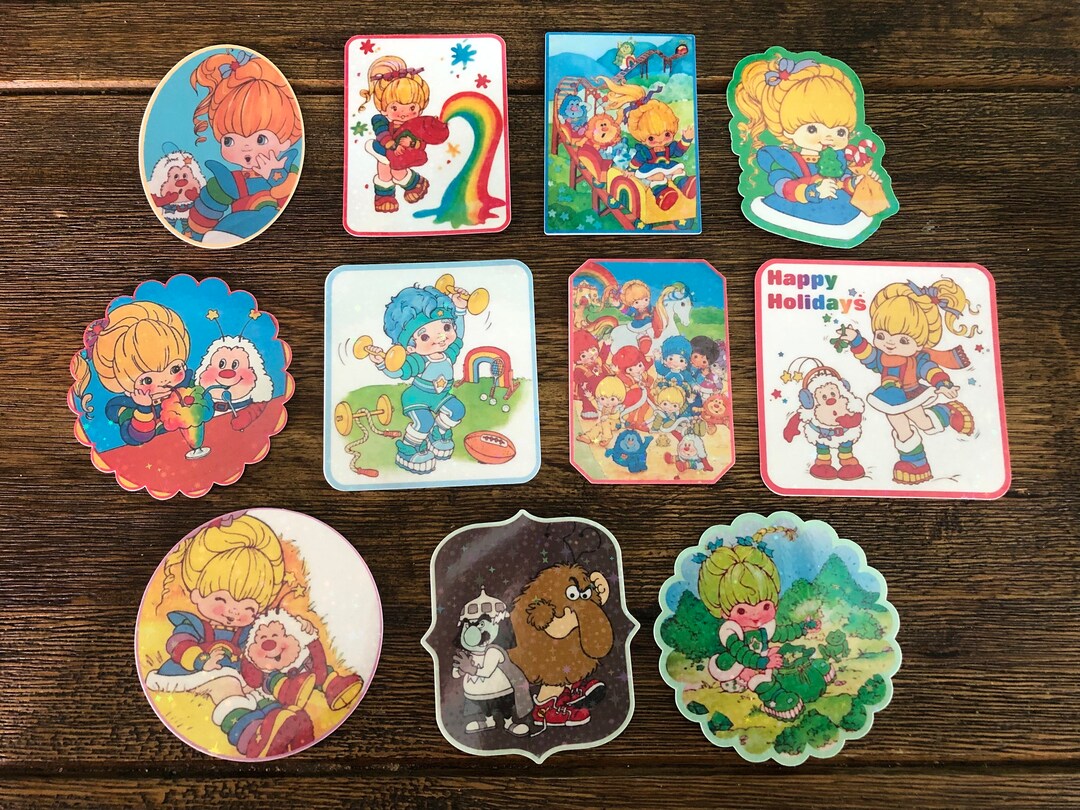 Vintage Style Holographic Rainbow Girl Stickers! *YOU CHOOSE #3* - Etsy