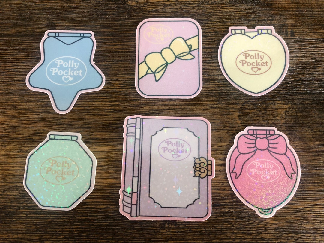 6 Pack~large Holographic Polly Pocket Inspired Stickers! - Etsy