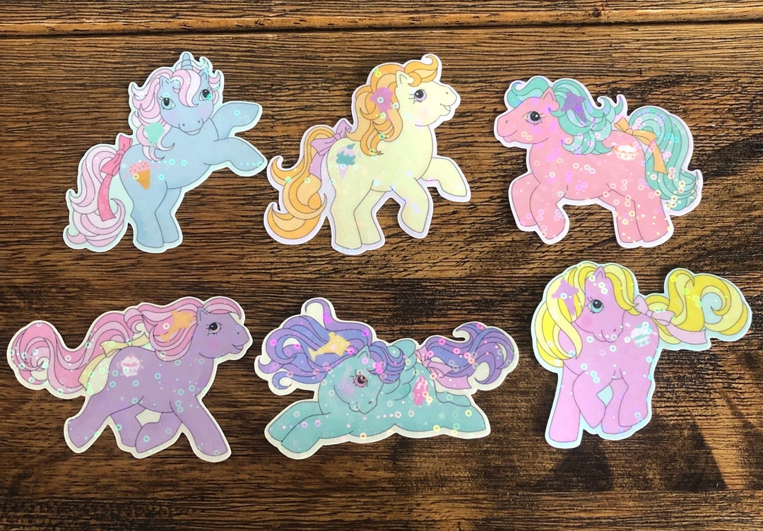 6 Pack Holographic Sundae Best Pony Sticker Pack~mlp Inspired~ - Etsy