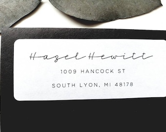 Calligraphy Return Address Label | Etsy