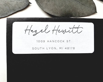 Calligraphy Return Address Label | Etsy