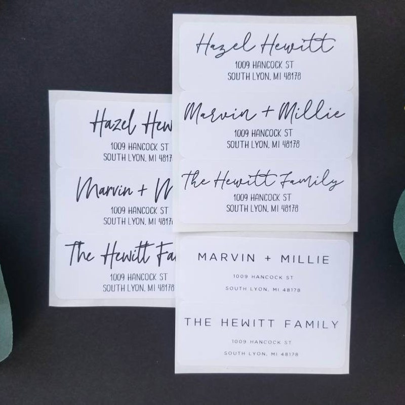 Guest Address Labels - Etsy