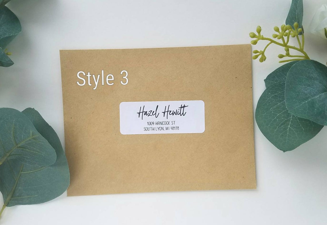 Custom individual guest address labels Modern guest address | Etsy