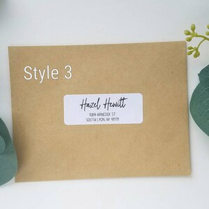 Custom Individual Guest Address Labels- Modern Guest Address Labels - Etsy