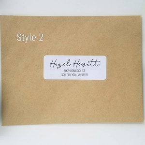 Custom Individual Guest Address Labels- Modern Guest Address Labels - Etsy