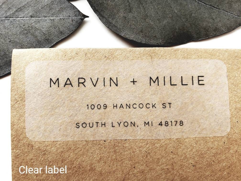 Custom Minimalist Return Address Labels With Modern Minimalist - Etsy