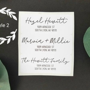 Custom Individual Guest Address Labels- Modern Guest Address Labels - Etsy