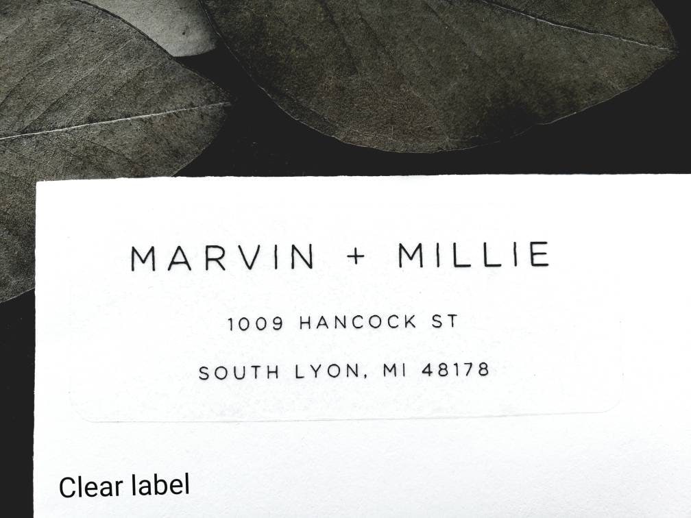 Custom Minimalist Return Address Labels With Modern Minimalist - Etsy