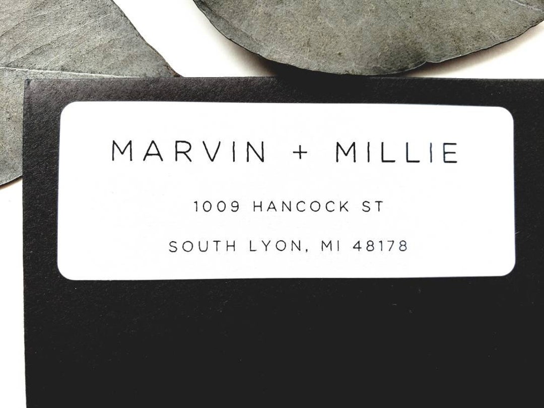 Custom Minimalist Return Address Labels With Modern Minimalist Text - Etsy