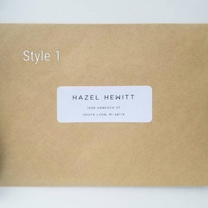 Custom Individual Guest Address Labels- Modern Guest Address Labels - Etsy