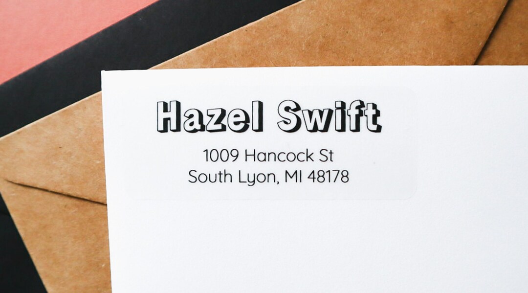 Custom Modern Return Address Labels With a Fun and Modern Minimalist ...
