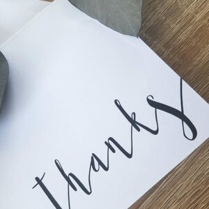 Modern Calligraphy Thank You Cards- Minimalist Cards- Available in Bulk ...