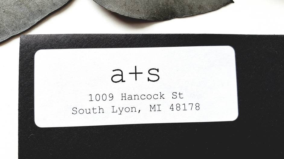Custom Minimalist Return Address Labels With Typewriter Font | Etsy