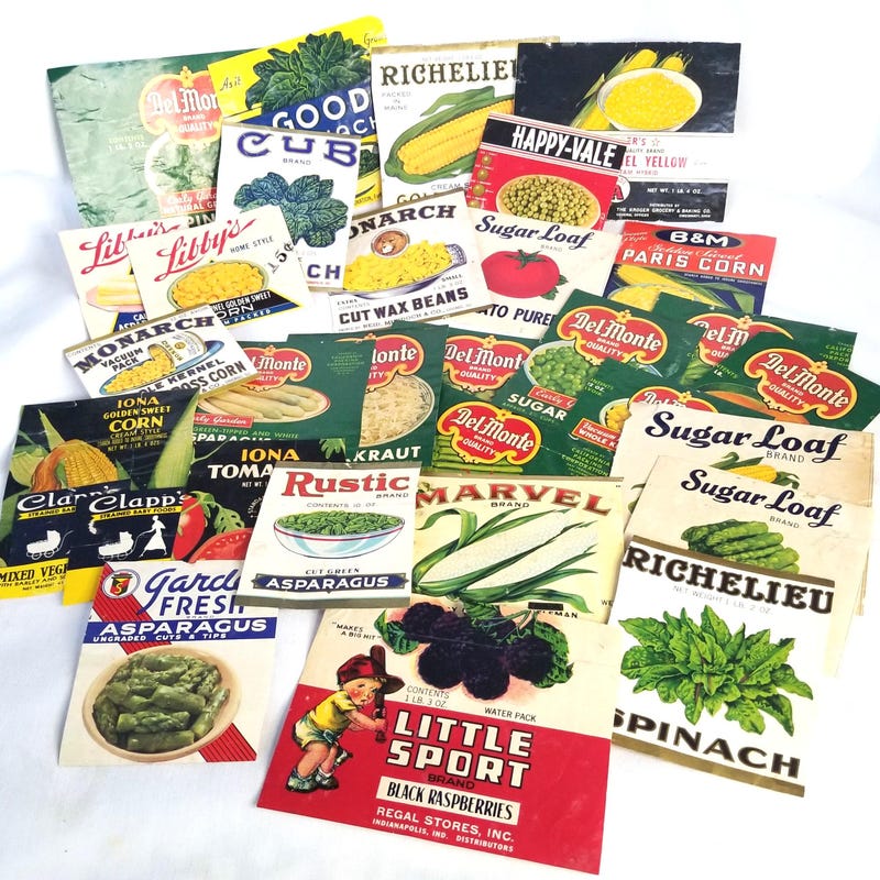 Old Can Labels - Etsy