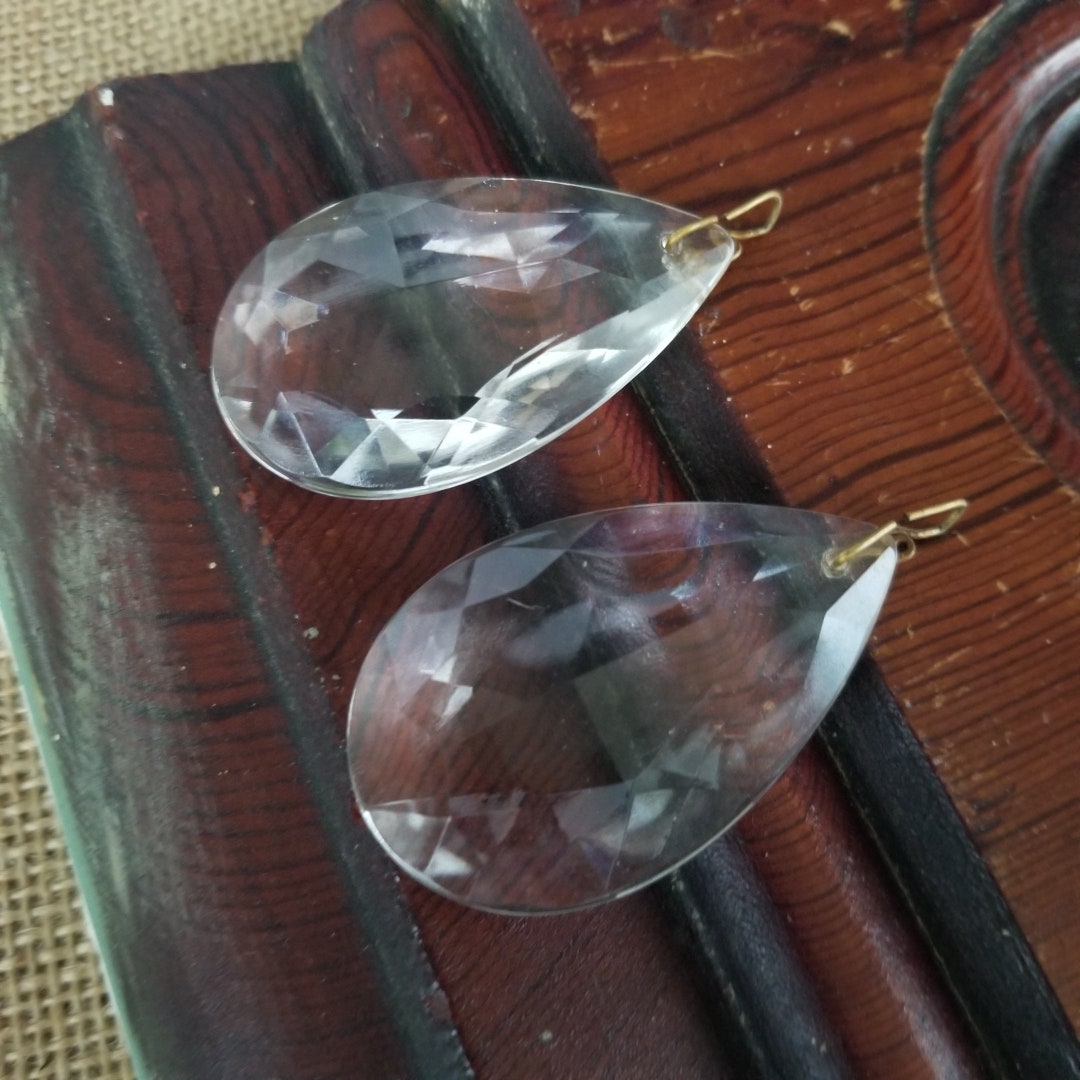 Multi Faceted Teardrop Prisms, Chandelier Crystal Prisms 2", Teardrop ...