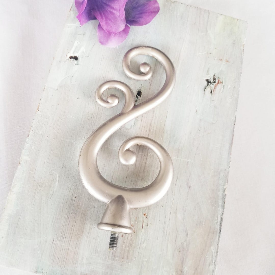 Fancy Metal Scroll Finial With Screw 5" - Etsy