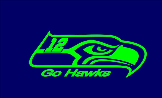Seahawks Go Hawks Vinyl Window Decal | Etsy