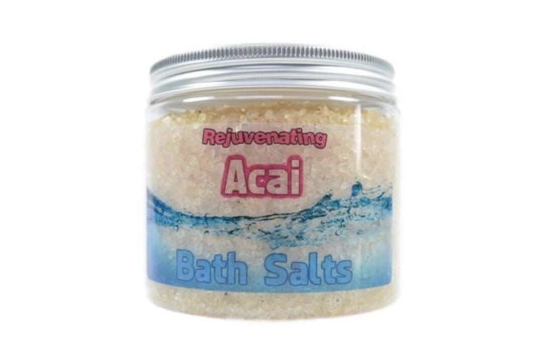 Acai Bath Salts Soak - Bath Soaks, Herbal Bath Salts in A Jar, Scented ...